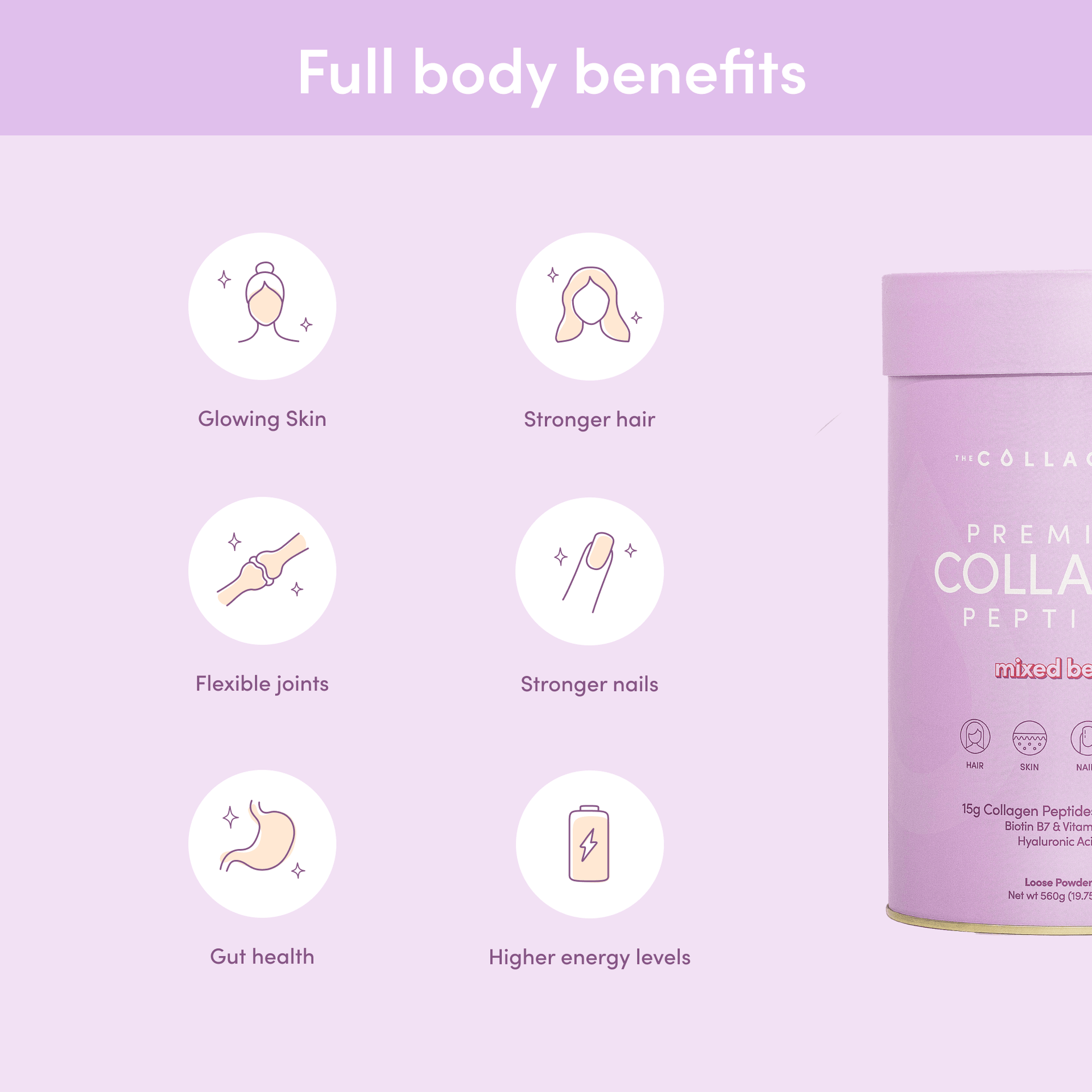 Delicious Mixed Berry Collagen Powder - 560g – The Collagen Co.